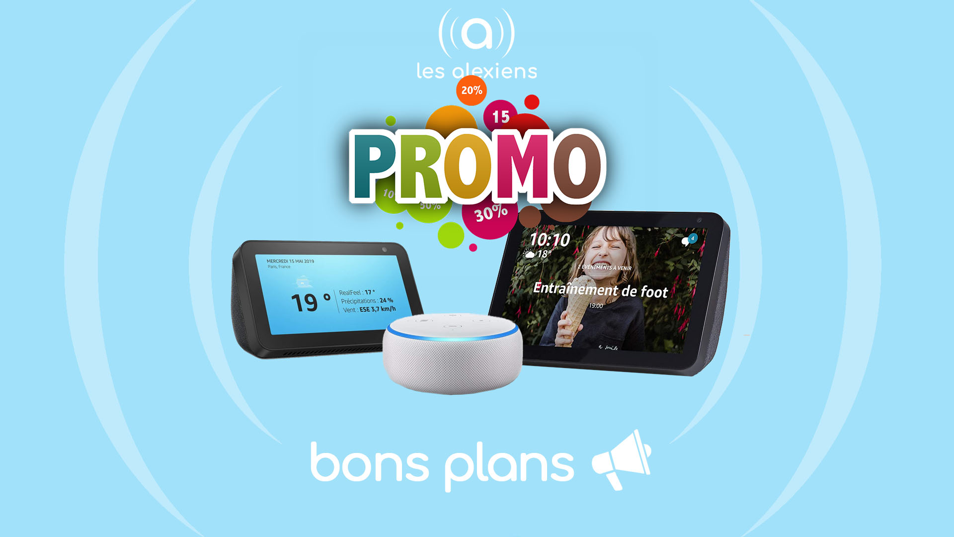 Amazon brade Echo Dot 3, Echo Show 5 et Echo Show 8 – Les Alexiens