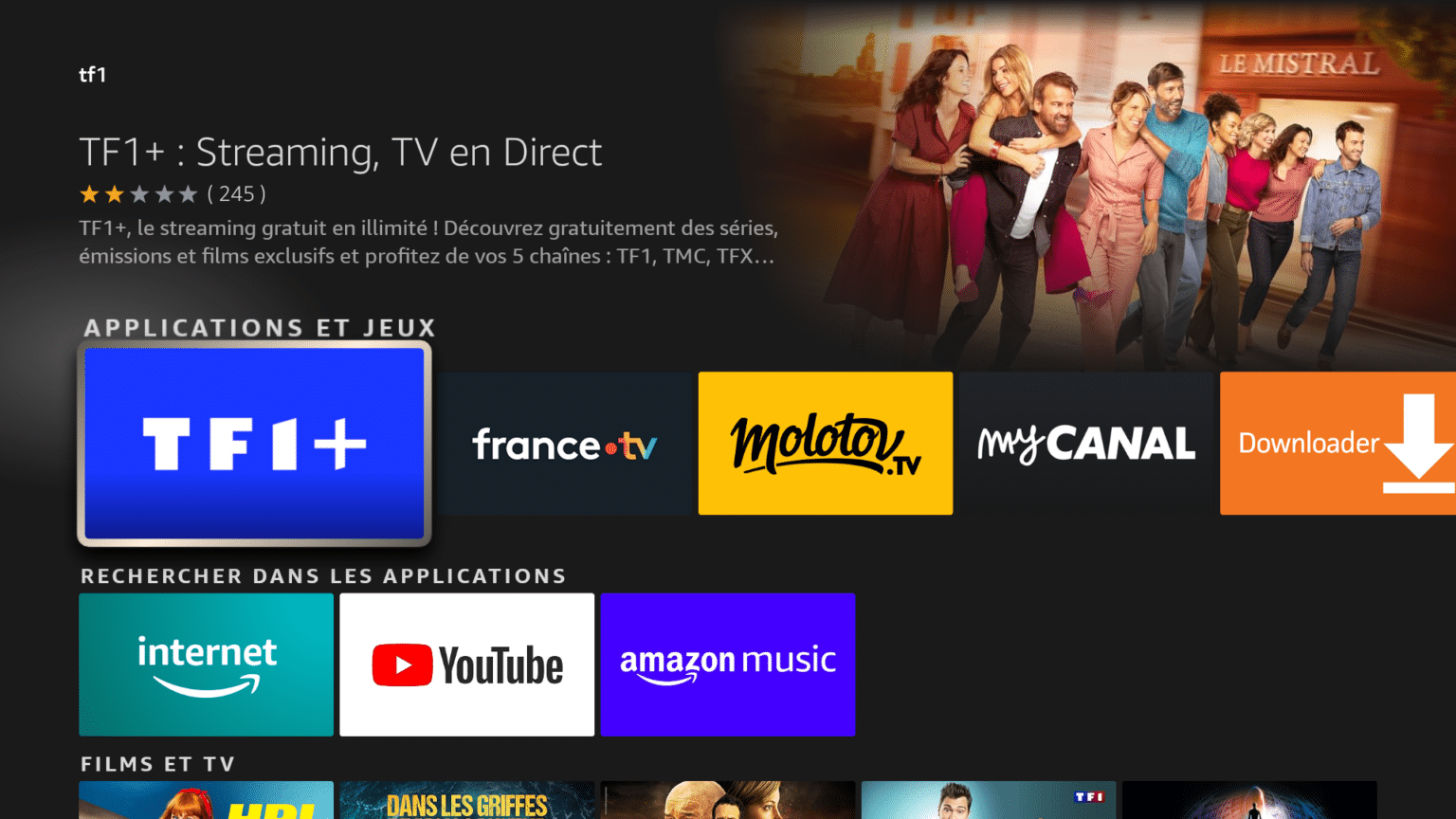 TF1+ est maintenant disponible sur Fire TV et Echo Show 15 – Les Alexiens