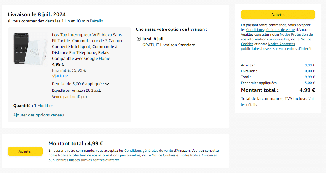 Loratap Linterrupteur Wi Fi 3 Voies à 5€ Seulement Les Alexiens